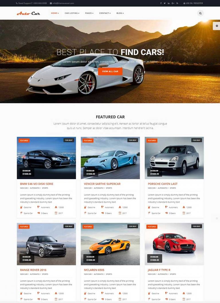 Thiết kế website Xe oto - xe máy chuyên nghiệp, đầy đủ chức năng